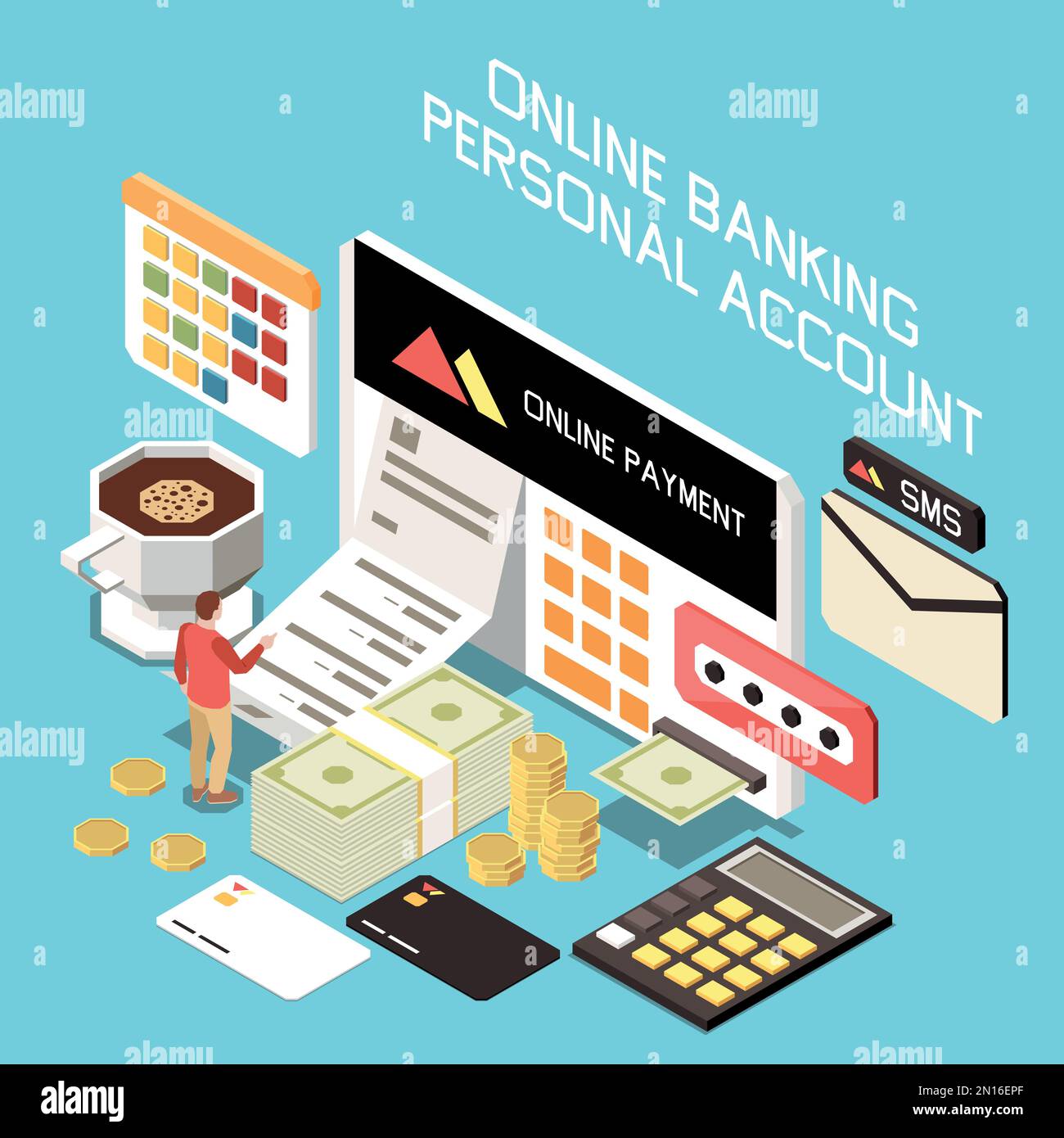 Online banking personal account with functions online payment sms ...