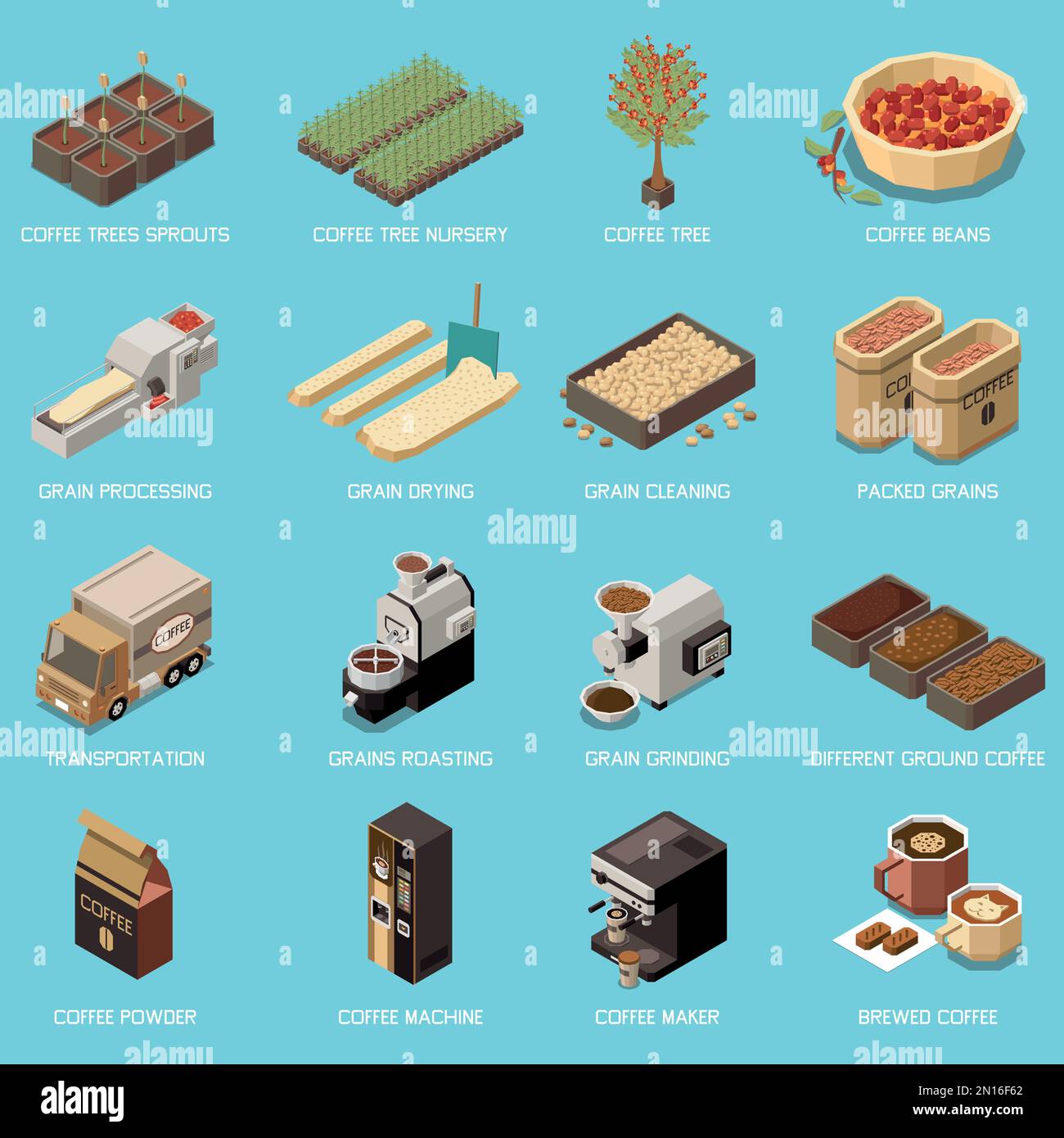 Drying of grains Stock Vector Images - Alamy