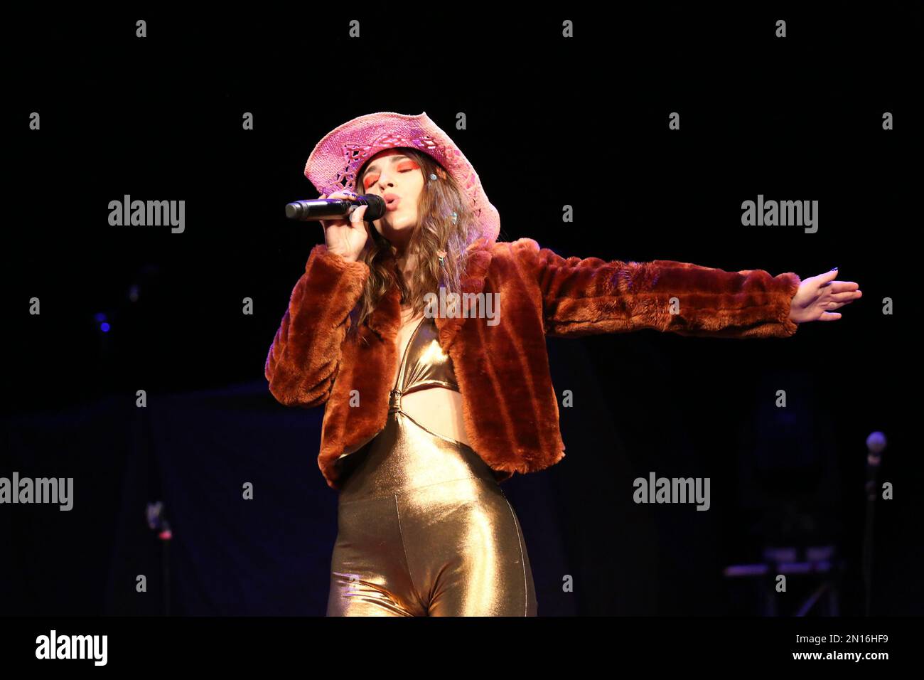 Liz Nistico of Holychild performs during the Talking is Hard Tour at ...