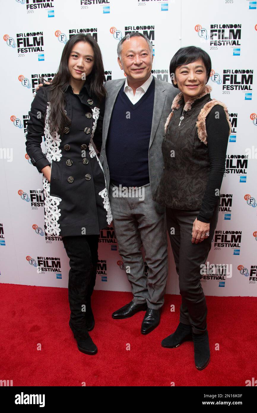 Johnnie To, centre, Sylvia Chang, right and Tang Wei poses for ...