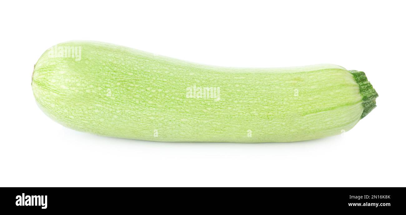 Raw green ripe zucchini isolated on white Stock Photo - Alamy
