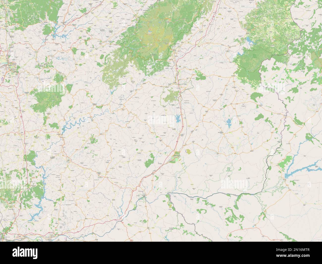 Castelo Branco, district of Portugal. Open Street Map Stock Photo - Alamy