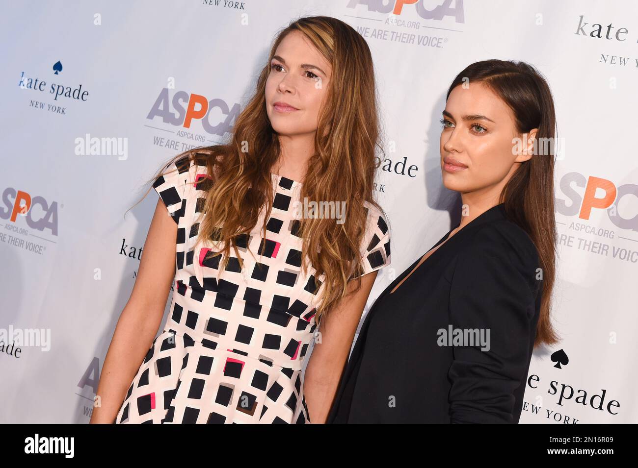 Actress Sutton Foster, left, and model Irina Shayk attend the ASPCA ...