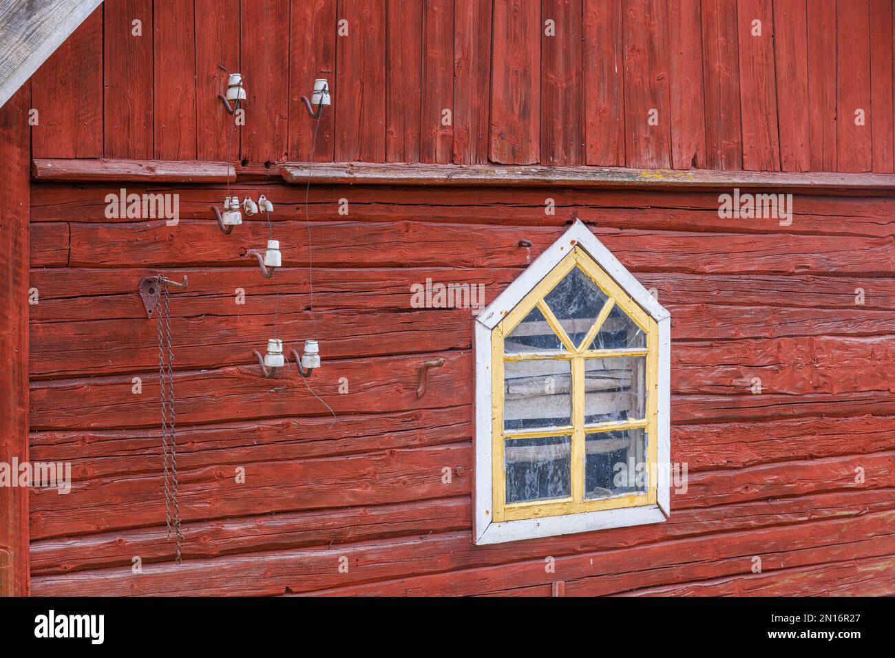 Window on a old timber house Stock Photo - Alamy