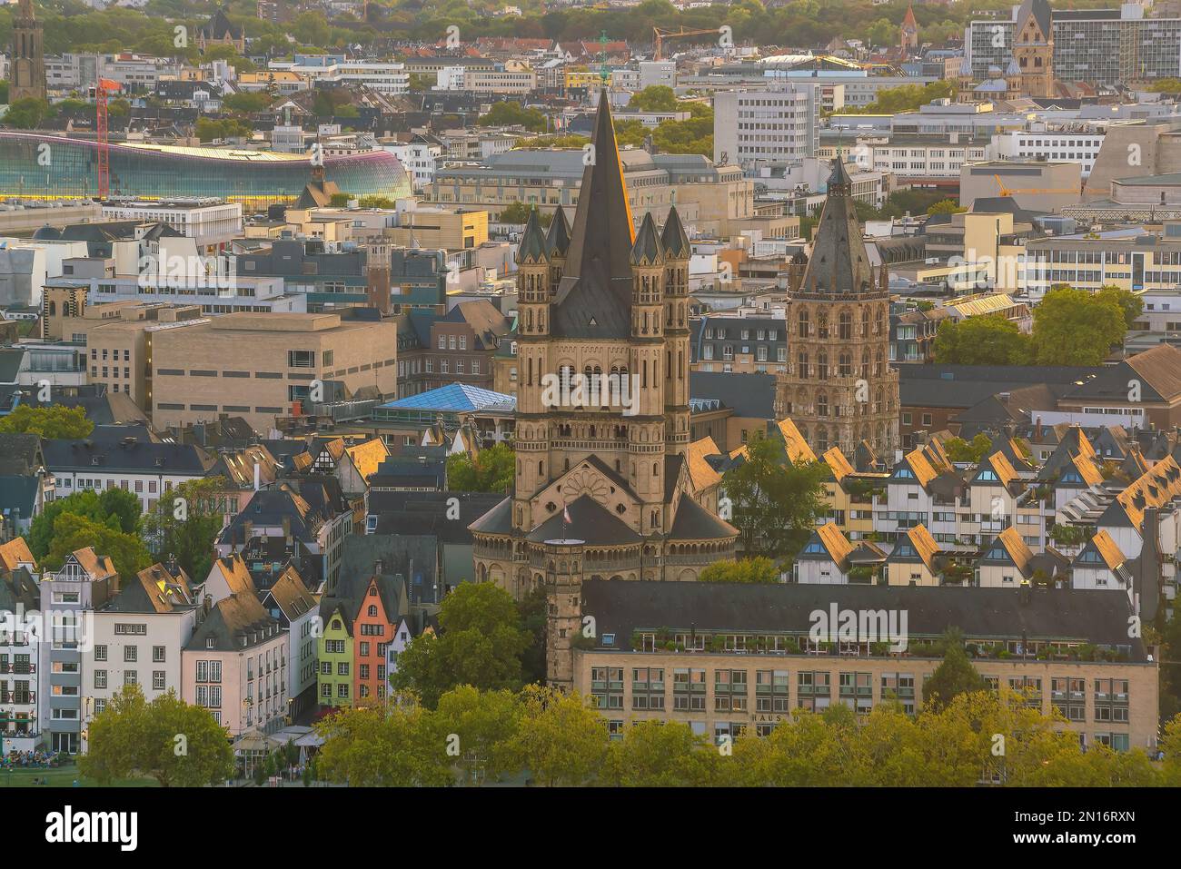 Downtown Cologne city skyline, cityscape of Germany in Europe Stock ...