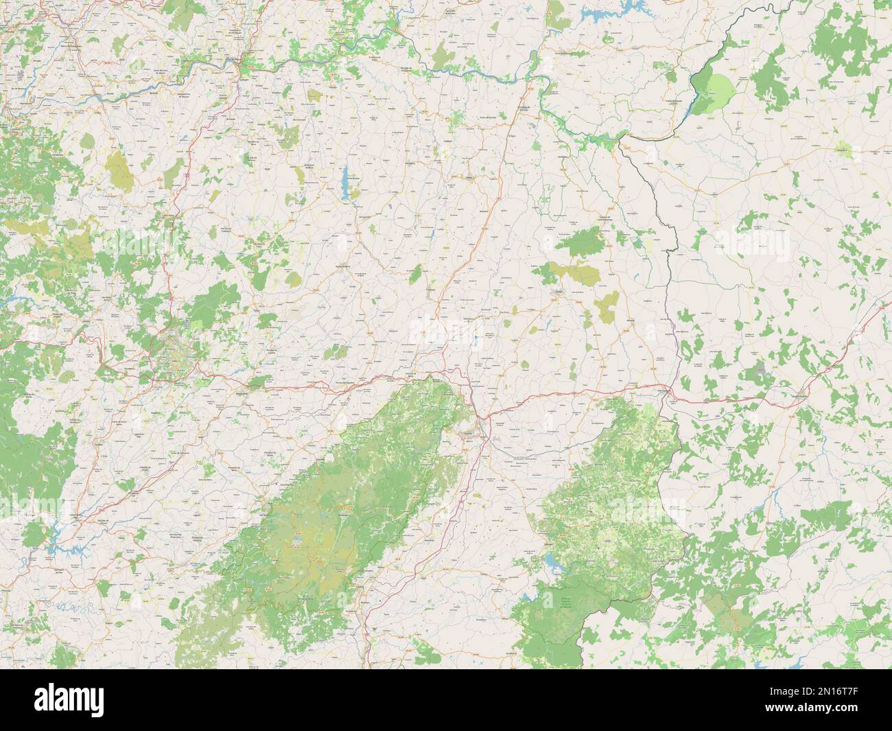 Guarda, district of Portugal. Open Street Map Stock Photo - Alamy