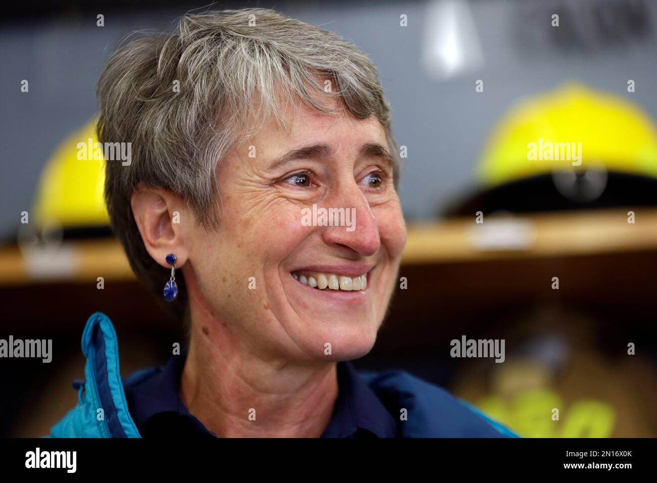 Secretary of the Interior Sally Jewell smiles as she appears at a ...