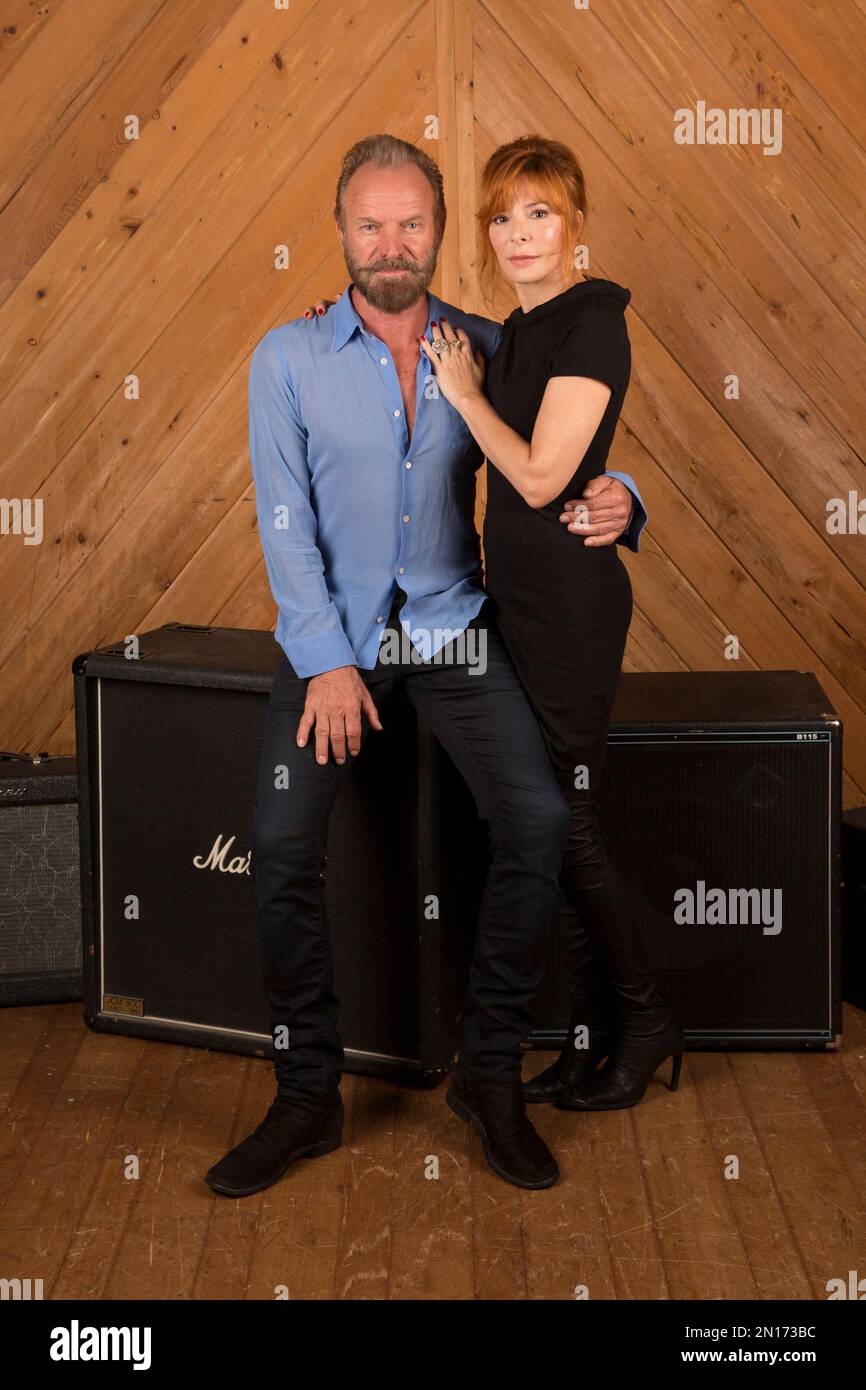 Sting and Mylene Farmer pose for a portrait at MSR Studios on Thursday ...