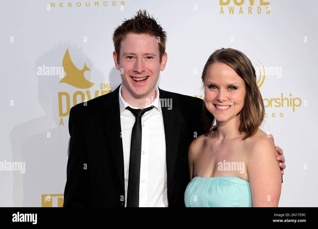 Jonathan Lee and his wife Laura are seen at the 46th Annual GMA Dove ...