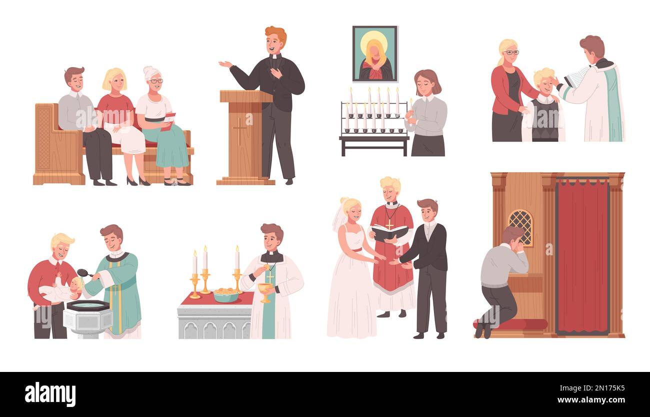 Church Service Clip Art Cartoon