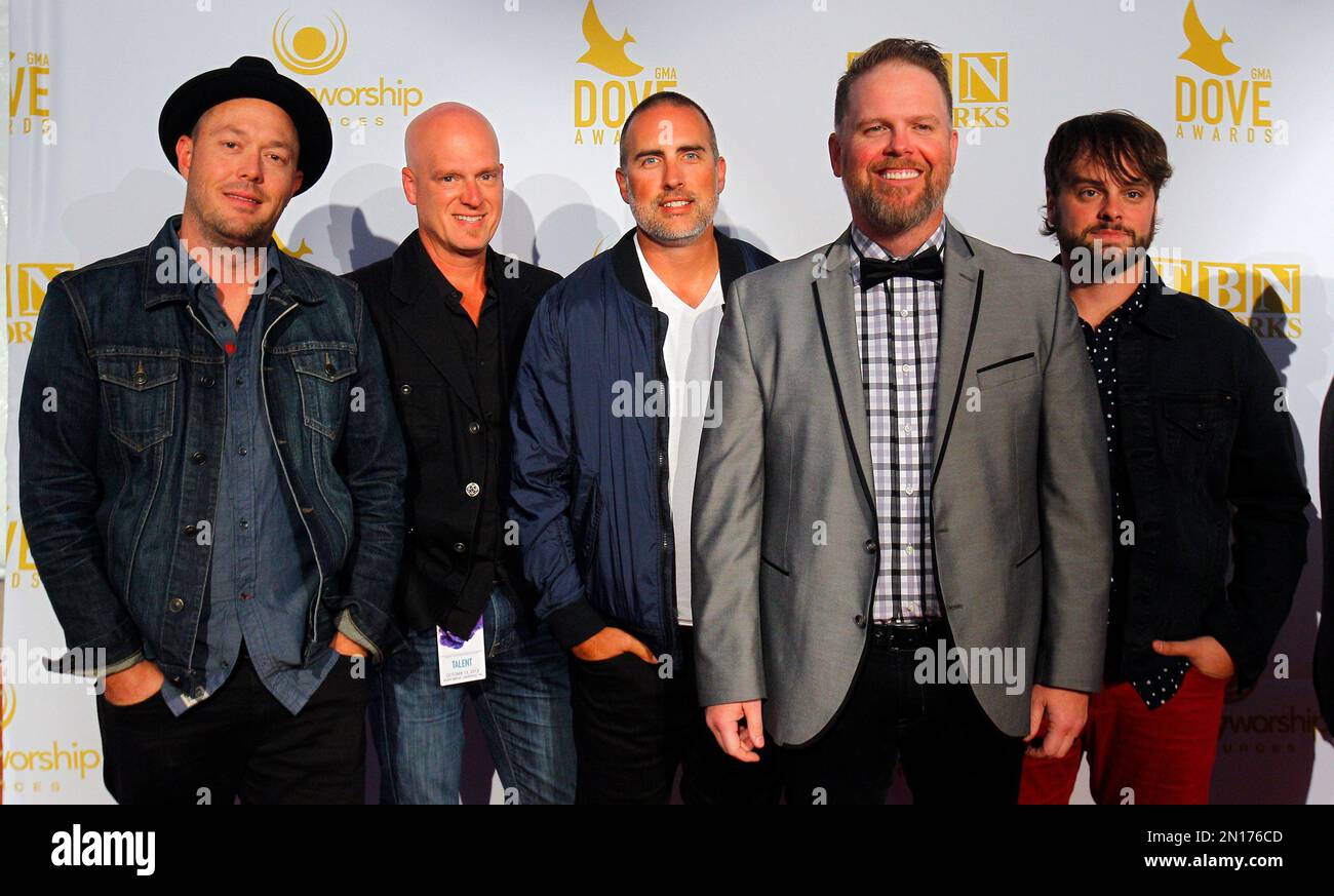 MercyMe band members attend the 46th Annual GMA Dove Awards at Lipscomb ...