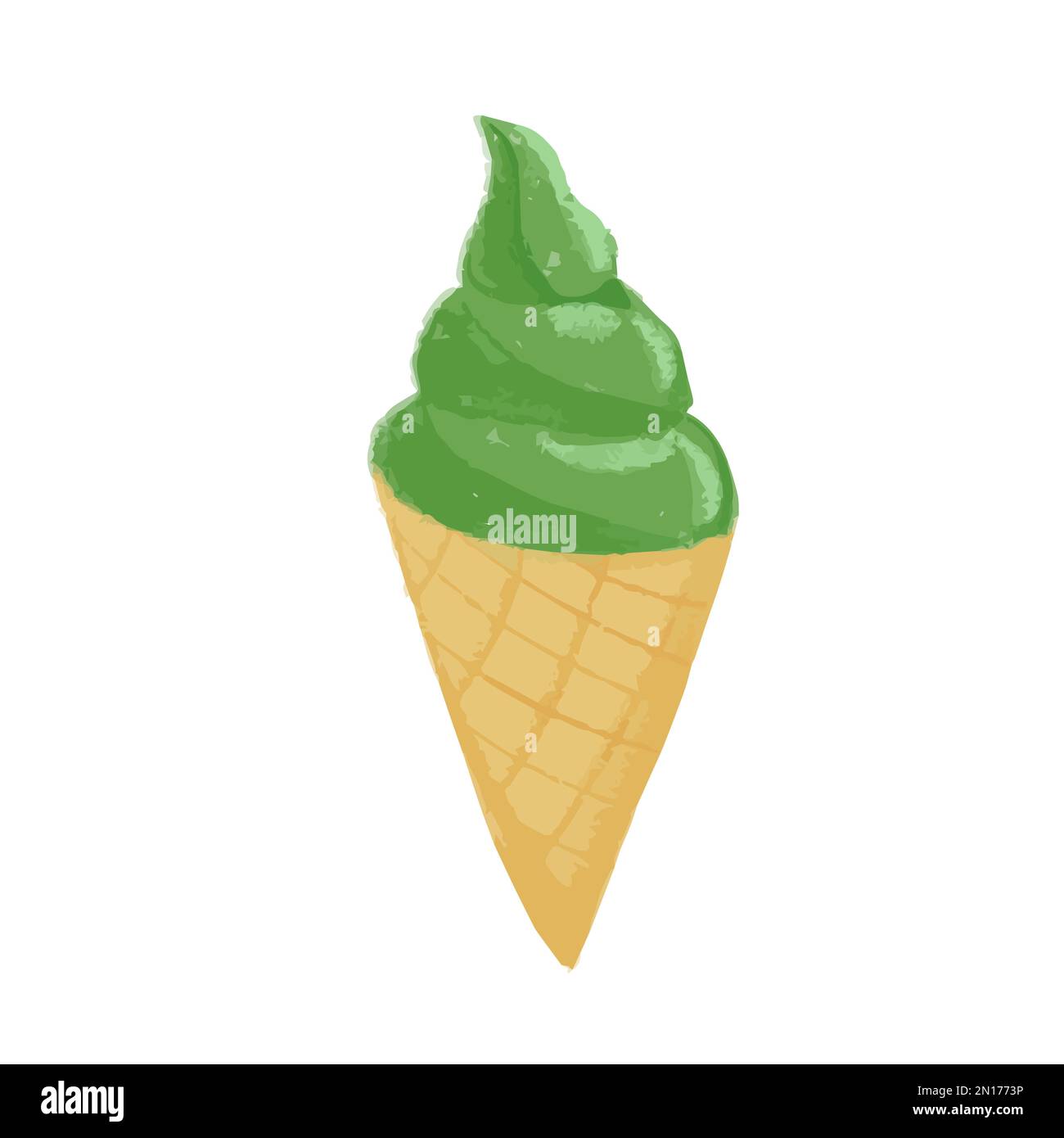 Green ice cream cone clipart hi-res stock photography and images - Alamy