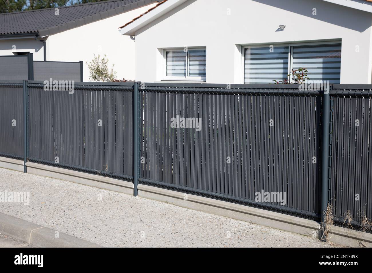 wall grey aluminium plastic modern barrier of suburb house design ...