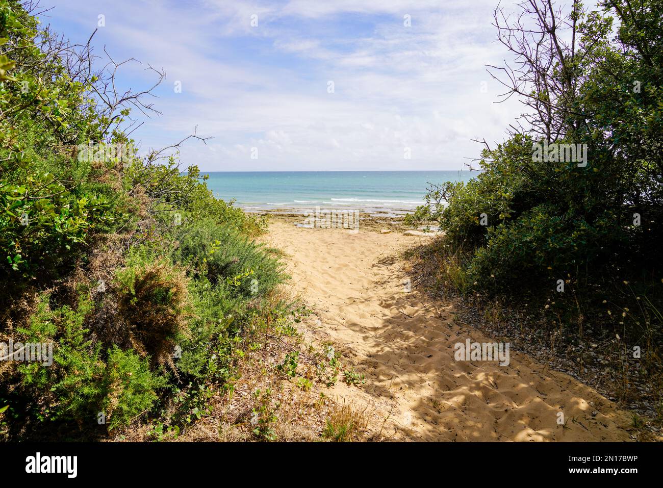 natural sandy beach to access atlantic ocean in Fouras France Stock ...