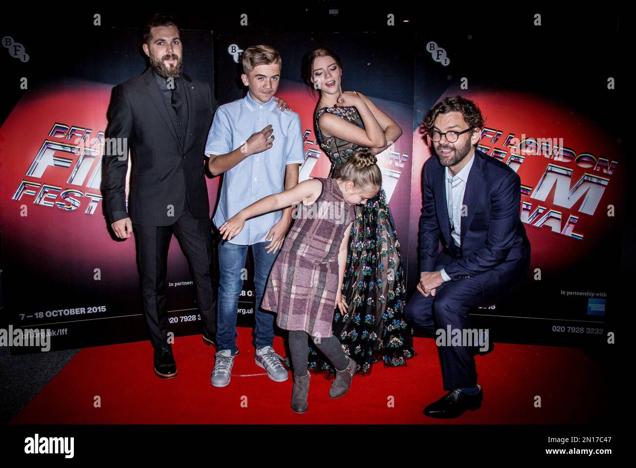 From left, director Robert Eggers, Harvey Scrimshaw, Ellie Grainger, Anya Taylor-Joy and ...