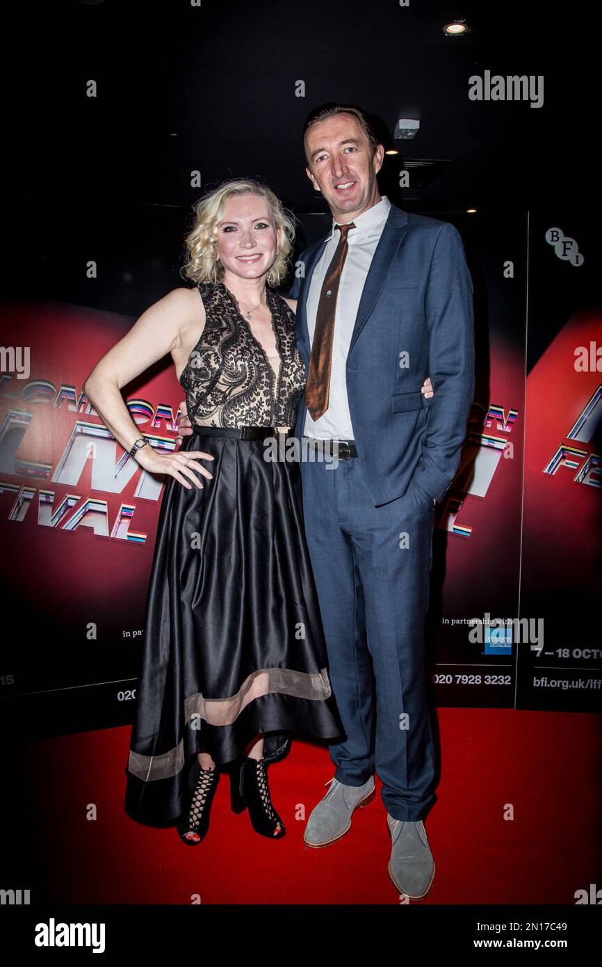 Ali Milner Ineson and Ralph Ineson pose for photographers upon arrival ...