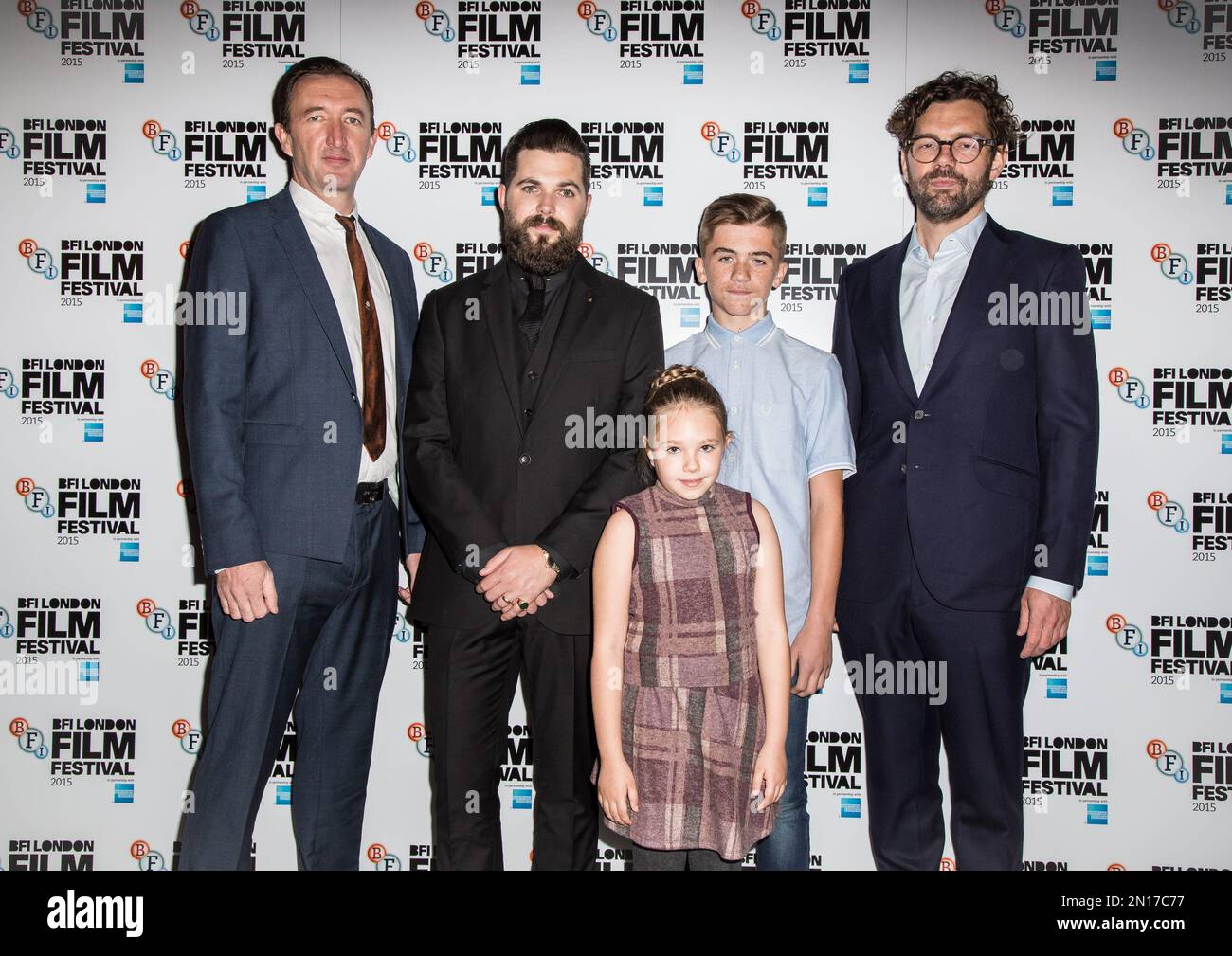 From left, Ralp Ineson, director Robert Eggers, Harvey Scrimshaw ...