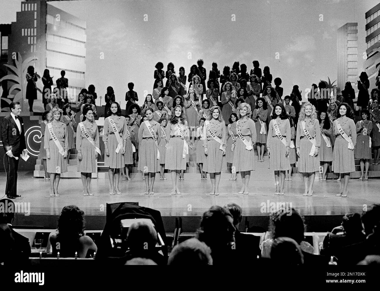 These are the ten finalists in the 1984 Miss Universe Pageant in Miami ...