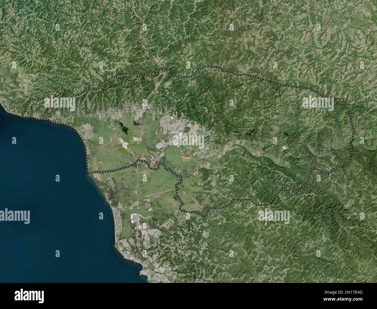 Anasco, municipality of Puerto Rico. High resolution satellite map ...