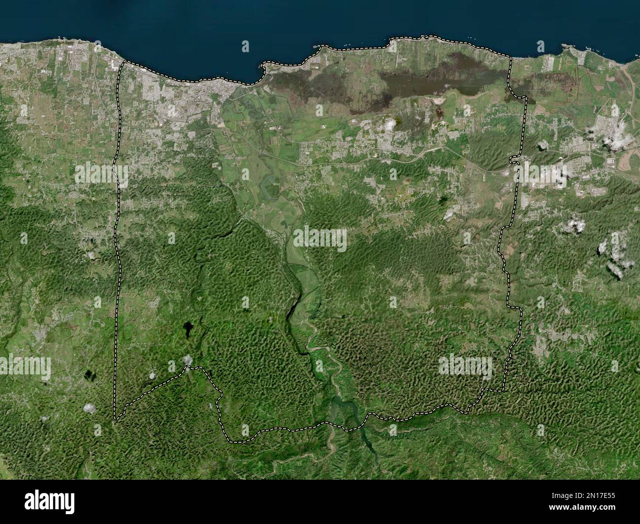 Arecibo, municipality of Puerto Rico. High resolution satellite map ...