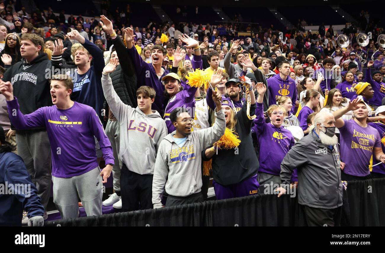 Baton Rouge, USA. 02nd Feb, 2023. The LSU Lady Tigers student section ...