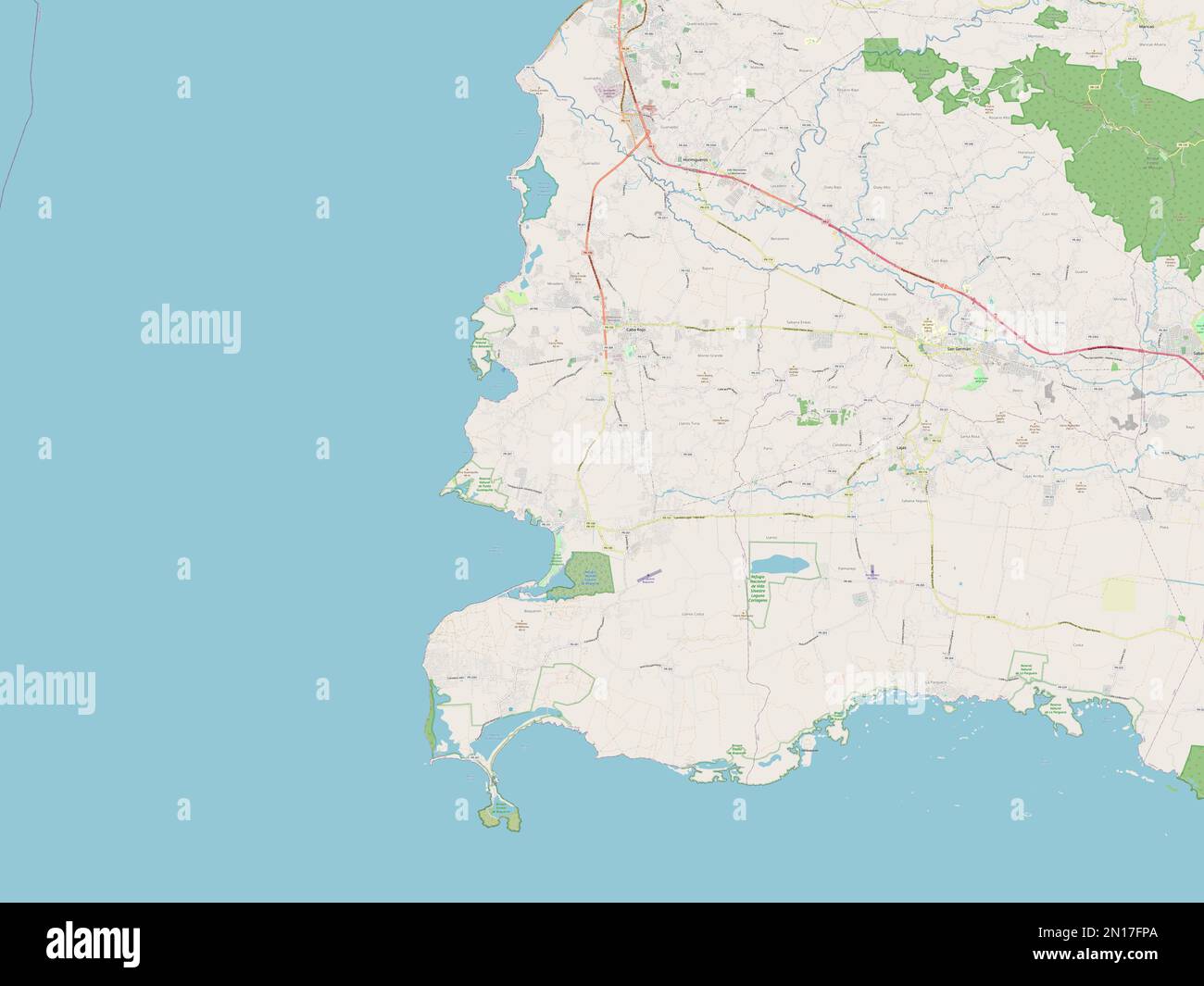 Cabo Rojo, municipality of Puerto Rico. Open Street Map Stock Photo - Alamy