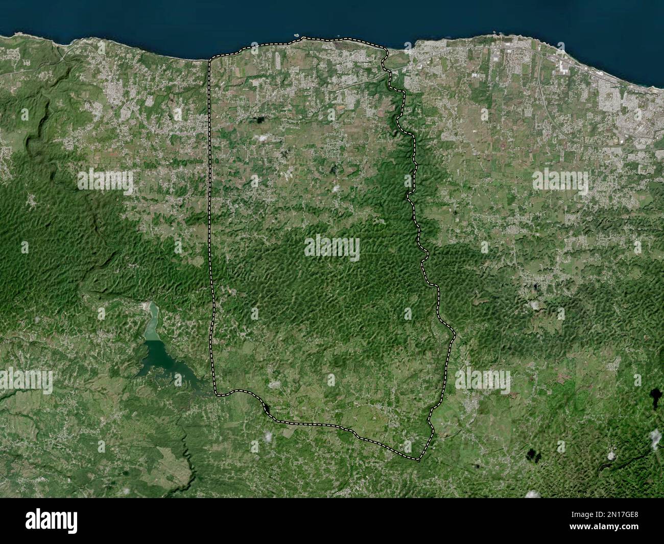 Camuy, municipality of Puerto Rico. High resolution satellite map Stock ...