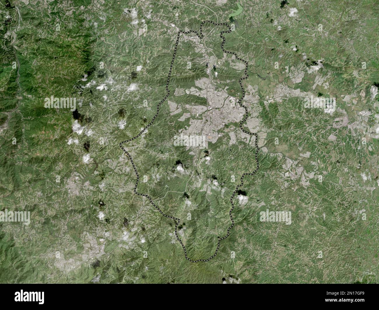 Caguas, municipality of Puerto Rico. High resolution satellite map ...