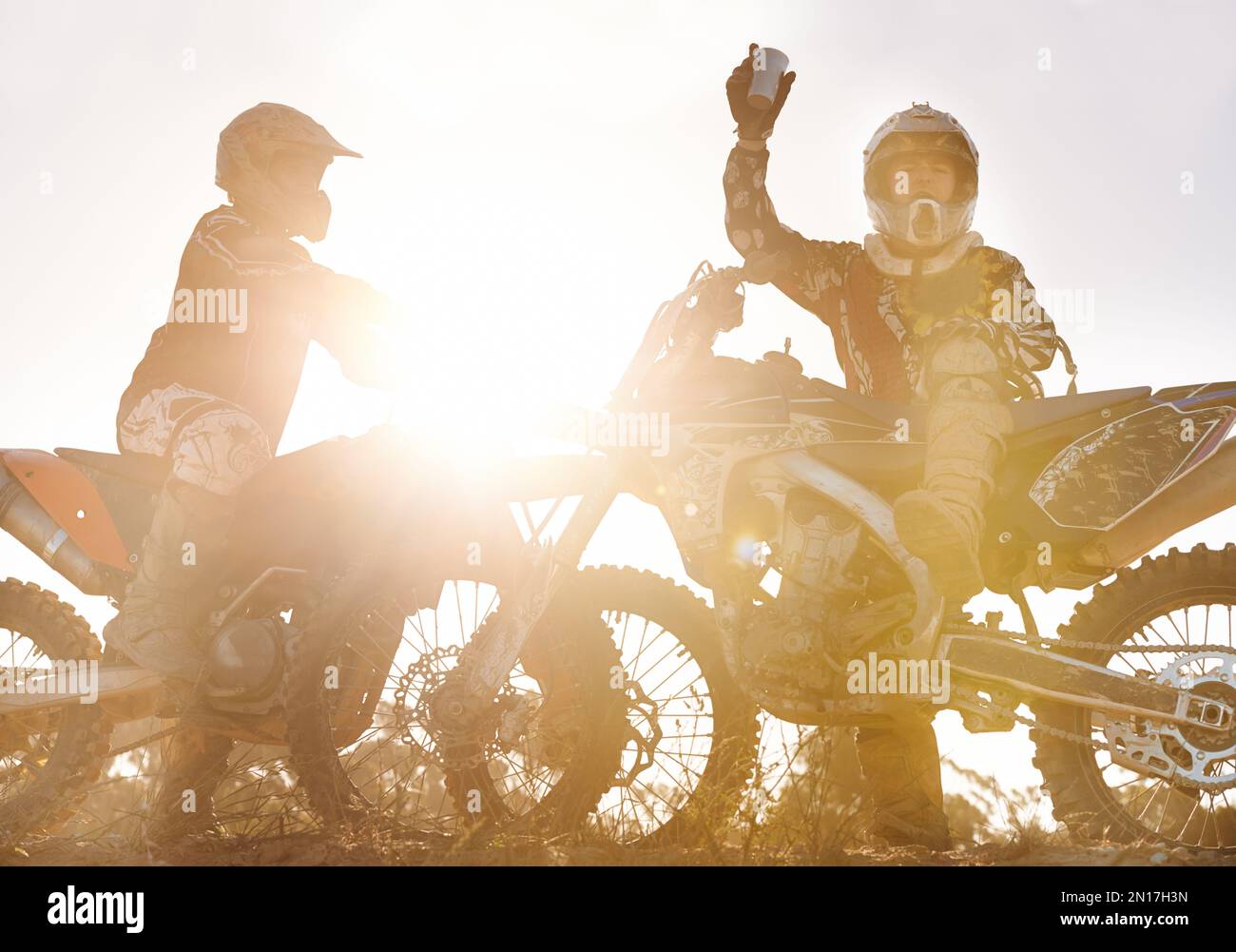 Motorcycle riders sunset hi-res stock photography and images - Alamy