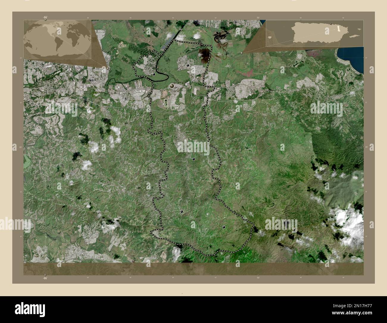 Canovanas, municipality of Puerto Rico. High resolution satellite map ...