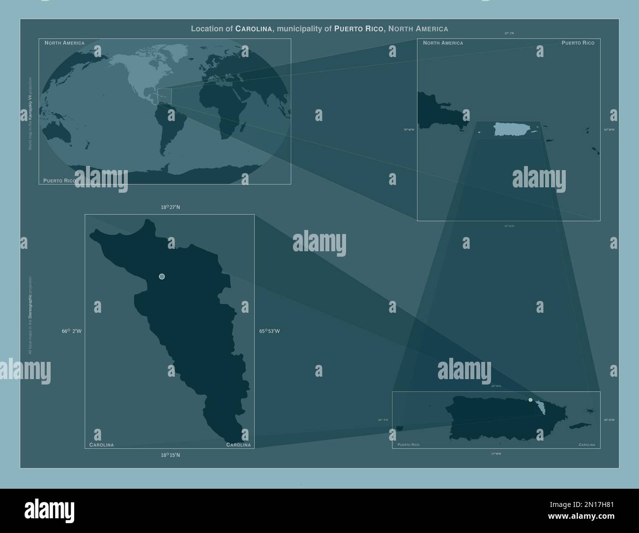 Carolina, municipality of Puerto Rico. Diagram showing the location of ...