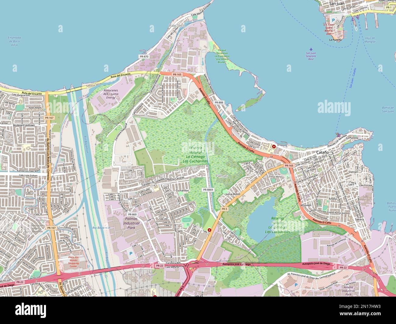 Catano, municipality of Puerto Rico. Open Street Map Stock Photo - Alamy