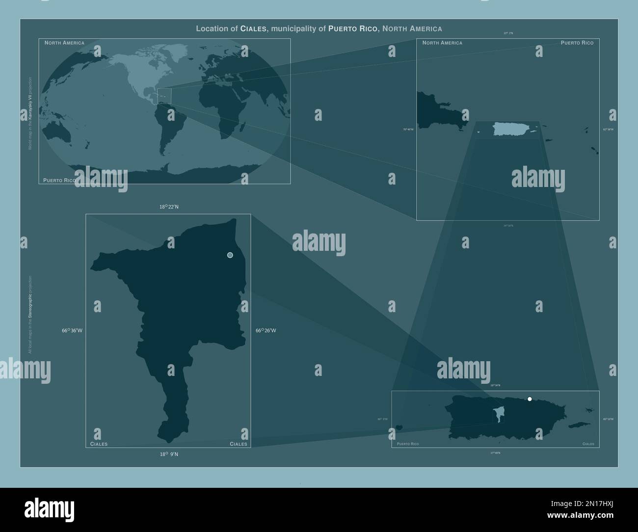 Ciales, municipality of Puerto Rico. Diagram showing the location of ...