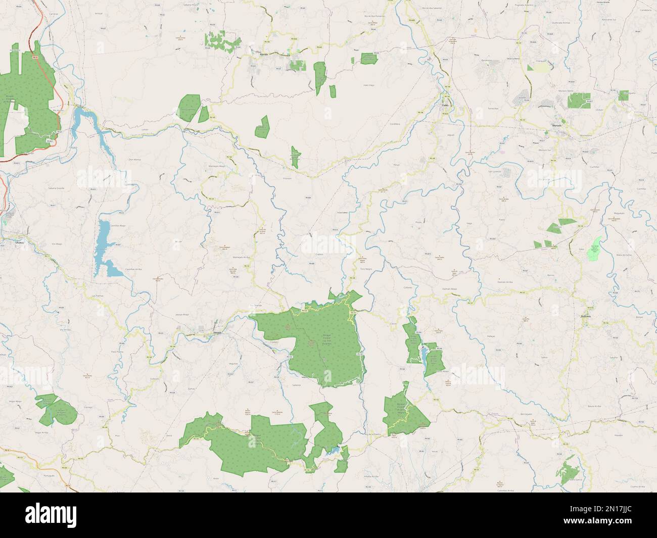 Ciales, municipality of Puerto Rico. Open Street Map Stock Photo - Alamy