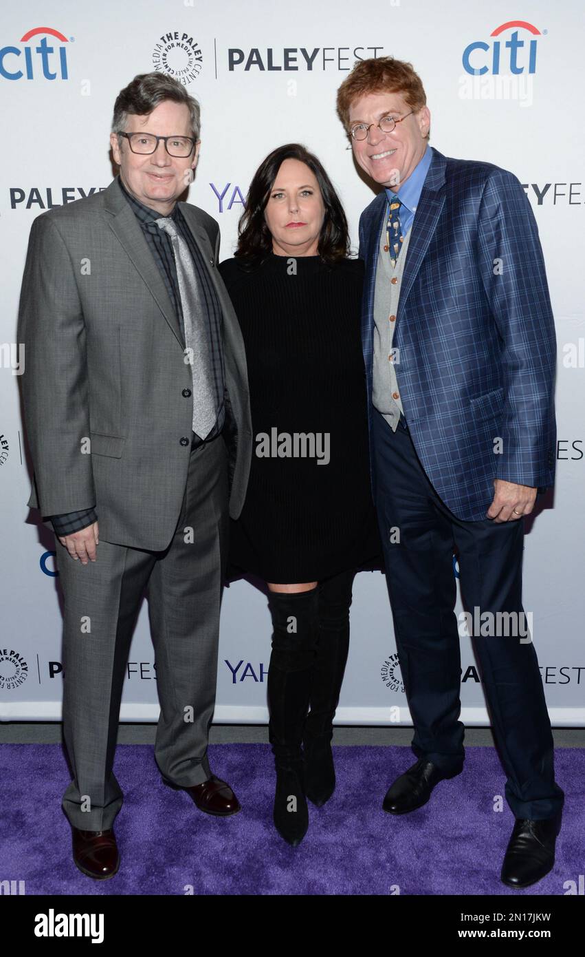 Executive producer Joe Dougherty, left, creator I. Marlene King and ...