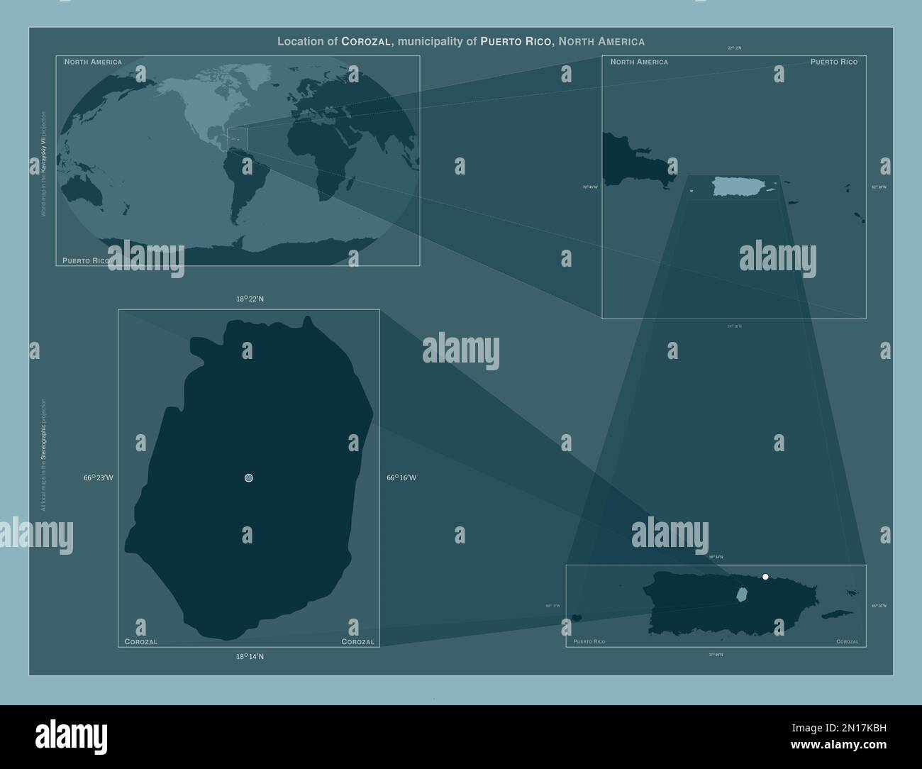 Corozal, municipality of Puerto Rico. Diagram showing the location of ...