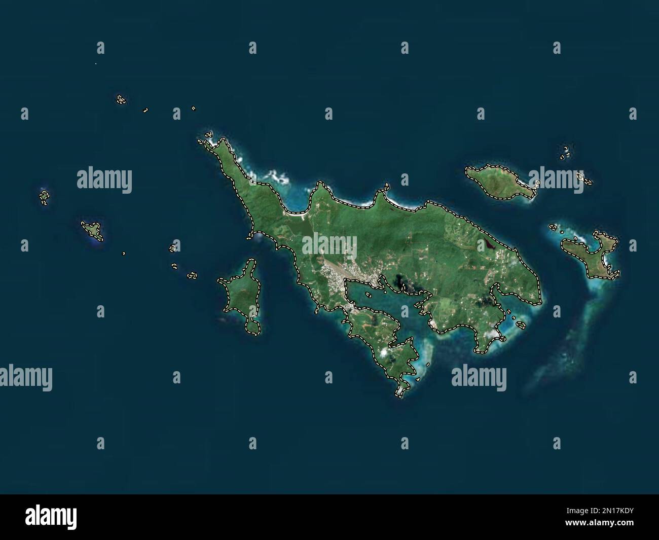 Culebra, municipality of Puerto Rico. Low resolution satellite map ...