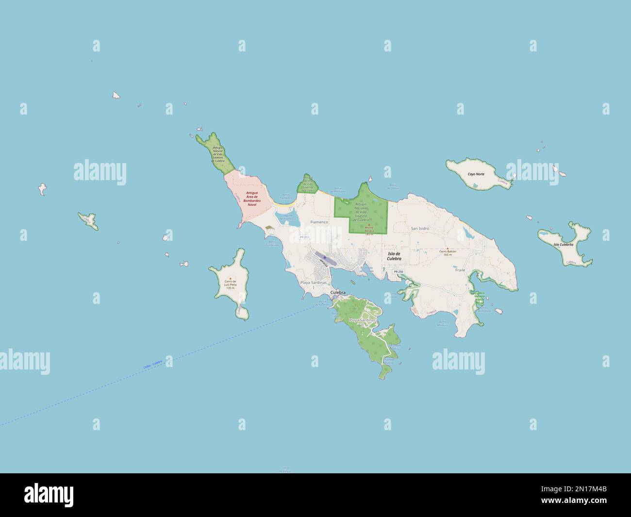 Culebra, municipality of Puerto Rico. Open Street Map Stock Photo - Alamy