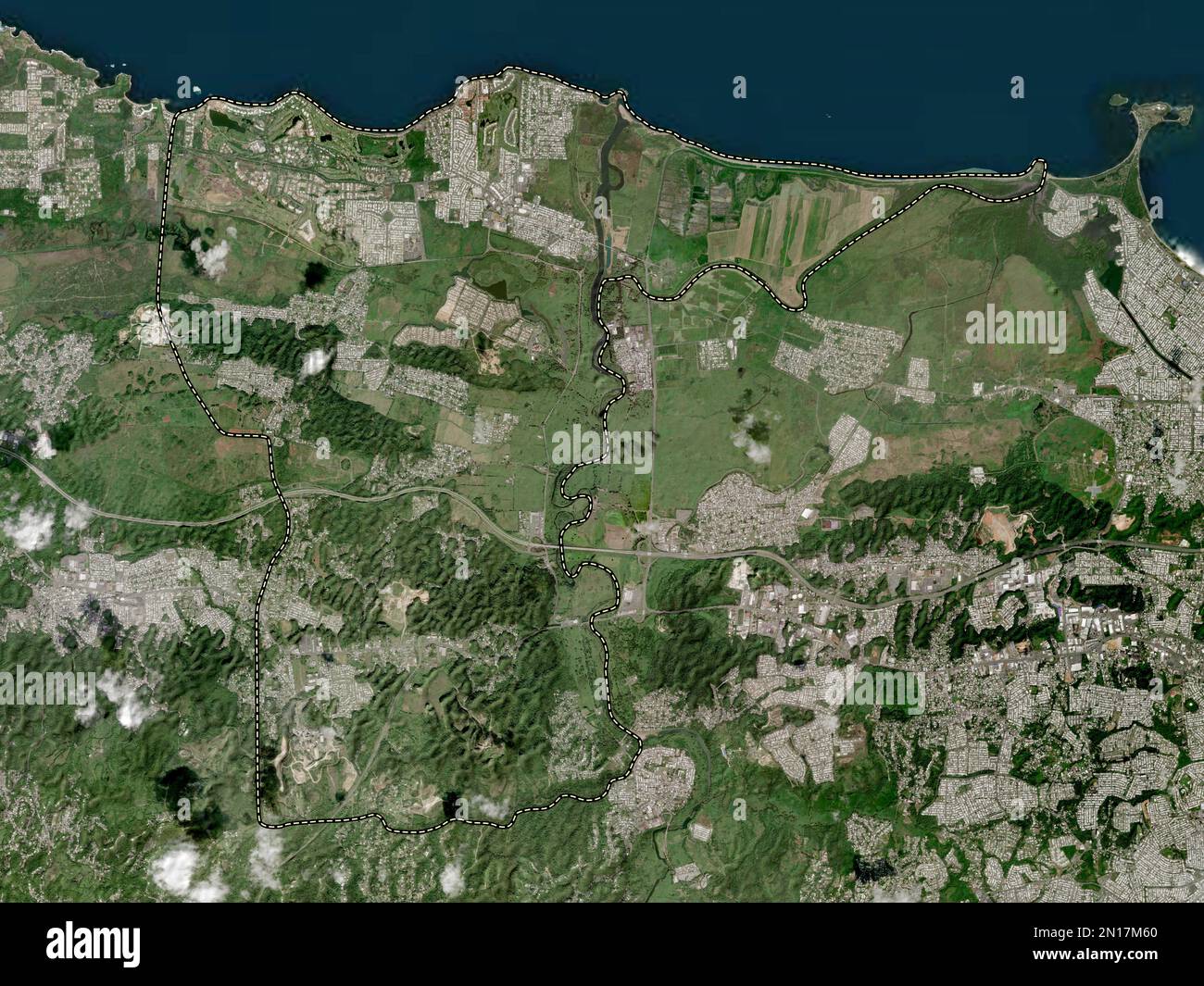 Dorado, municipality of Puerto Rico. High resolution satellite map ...