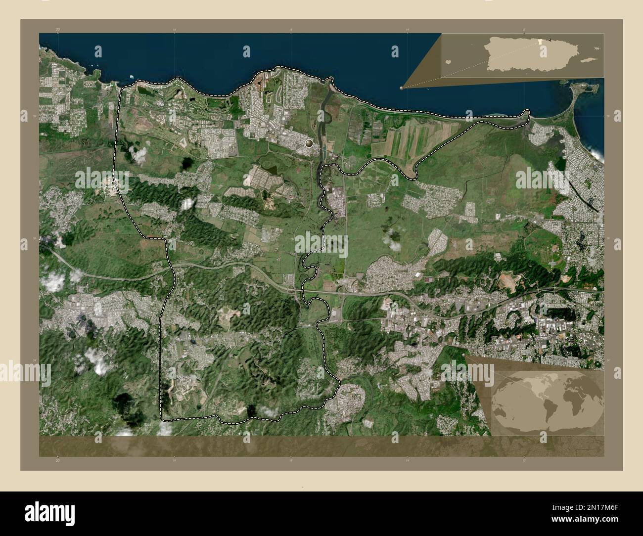 Dorado, municipality of Puerto Rico. High resolution satellite map ...