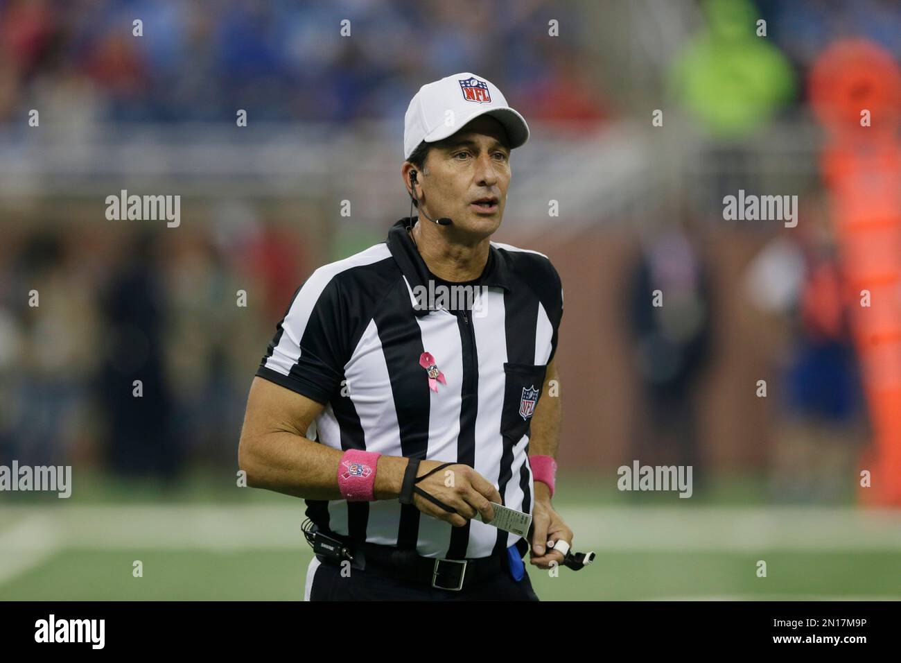 Referee Gene Steratore runs on the field during the first half of an ...