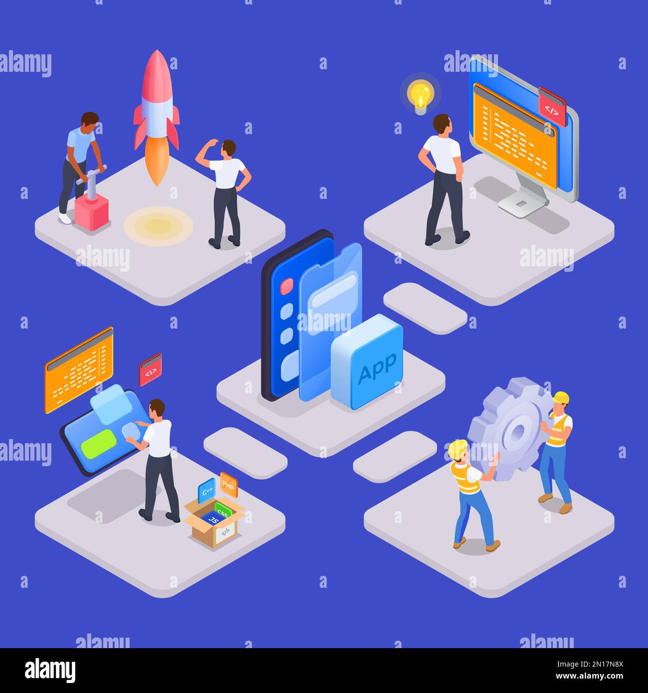 Virtual communication platforms vector vectors Stock Vector Images - Alamy