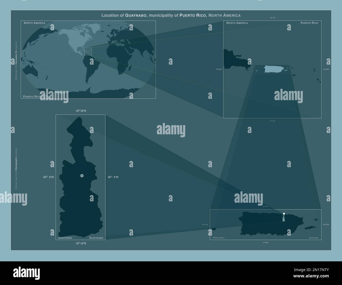 Guaynabo, municipality of Puerto Rico. Diagram showing the location of ...