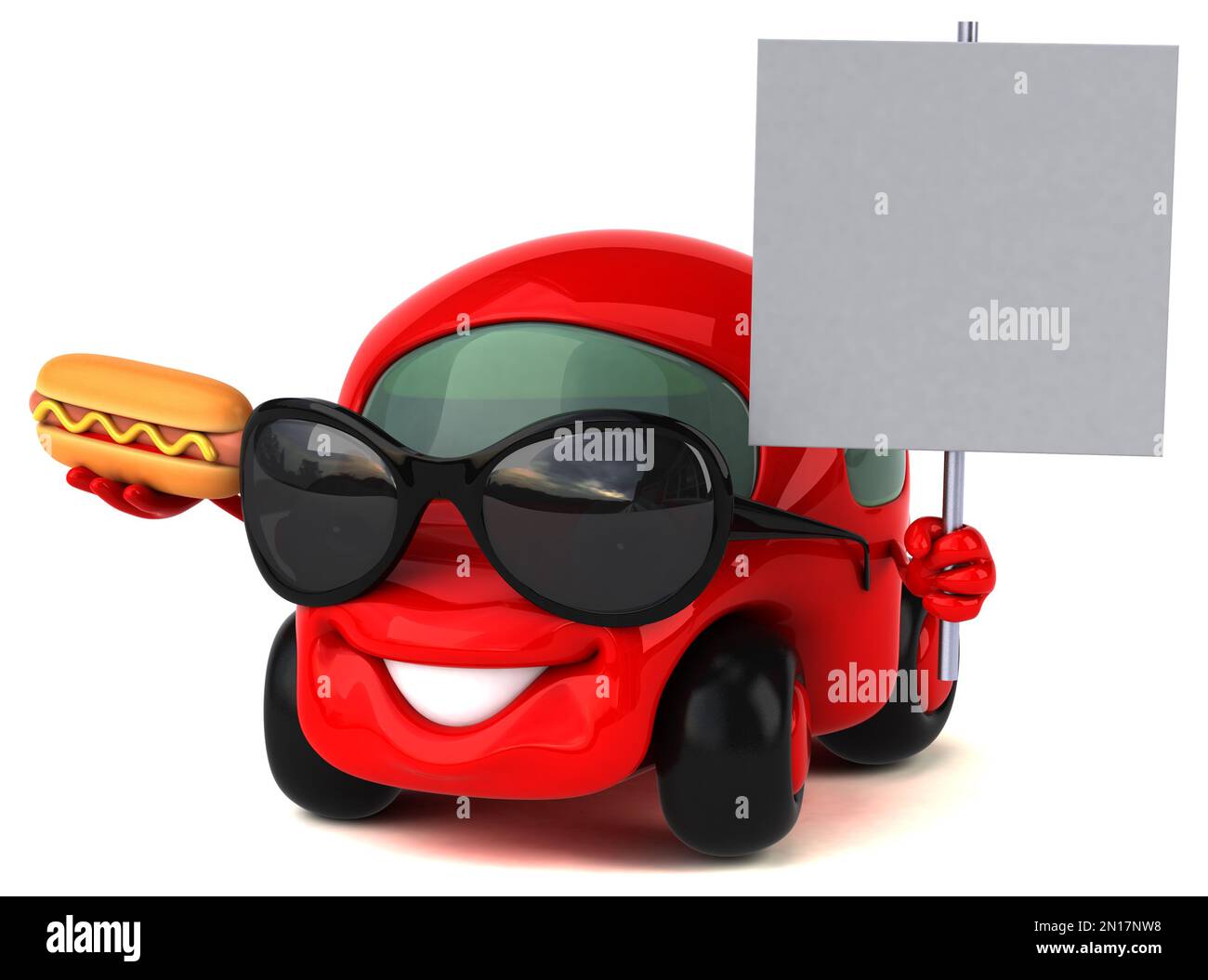 Fun car - 3D Illustration Stock Photo - Alamy