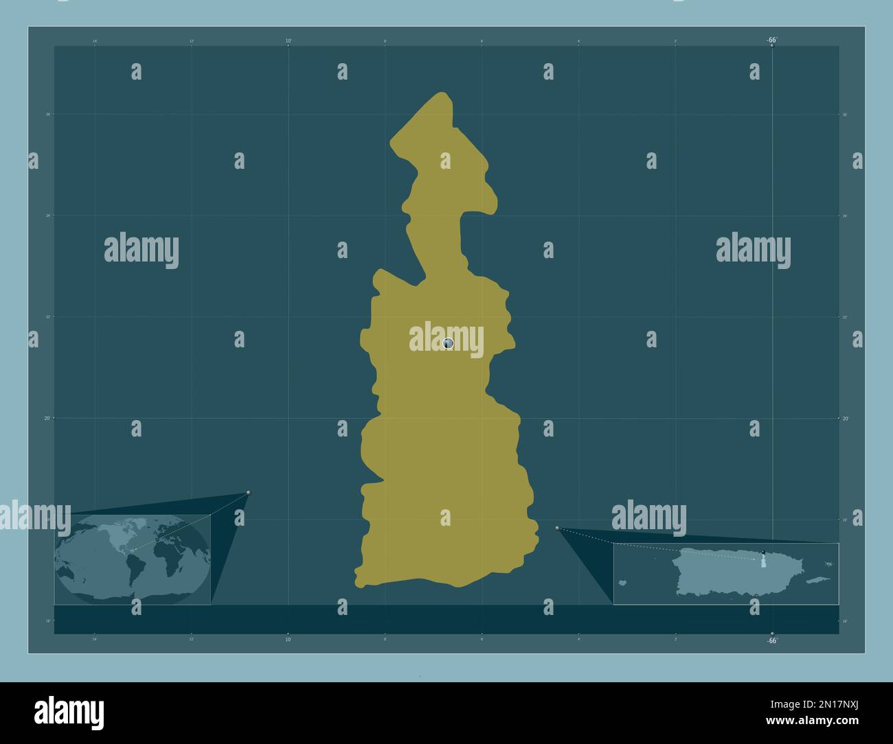 Guaynabo, municipality of Puerto Rico. Solid color shape. Corner ...