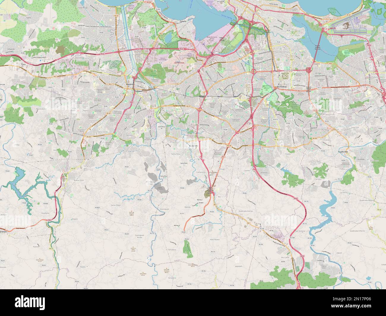 Guaynabo, municipality of Puerto Rico. Open Street Map Stock Photo - Alamy