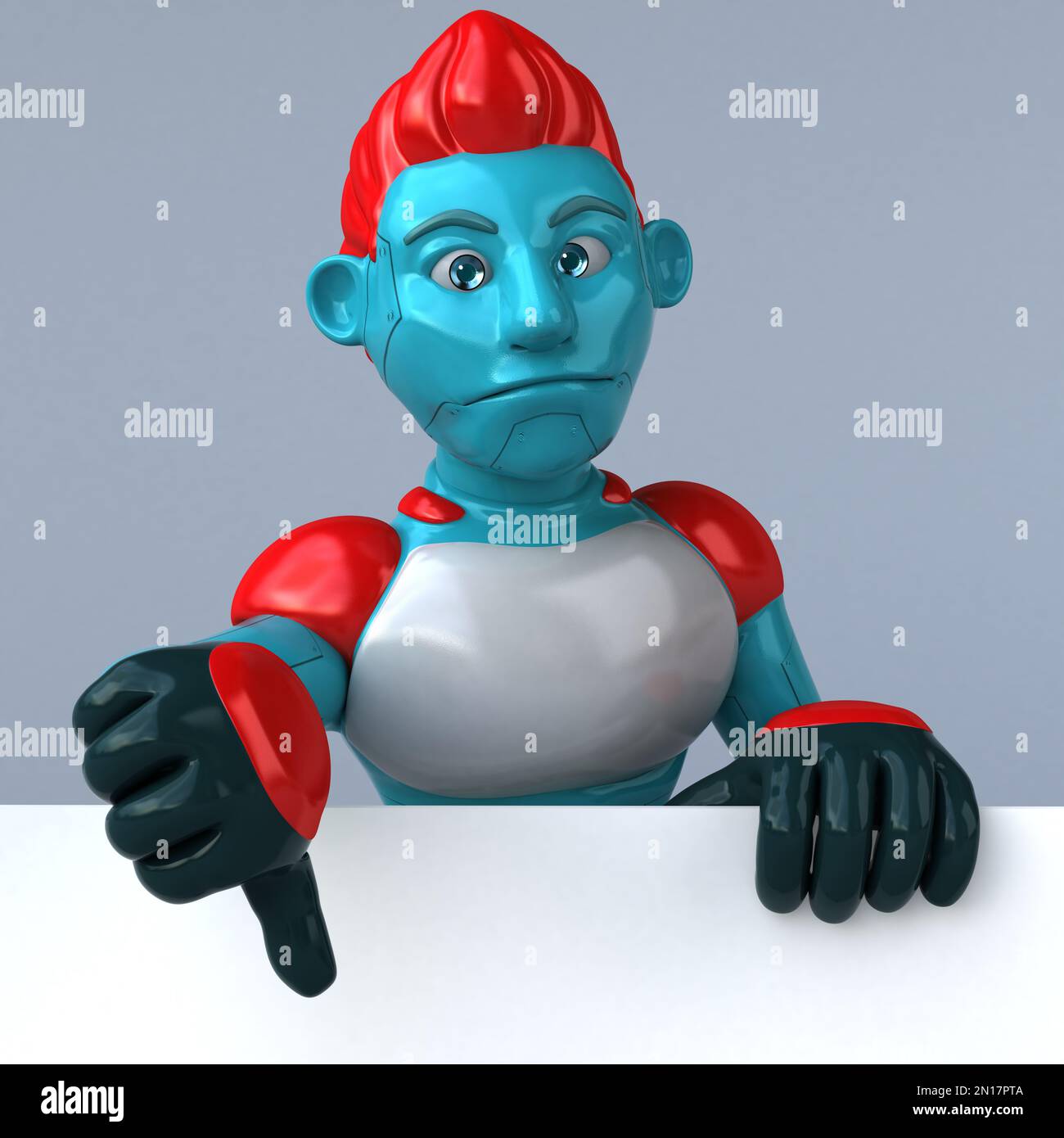 Red robot - 3D Illustration Stock Photo - Alamy