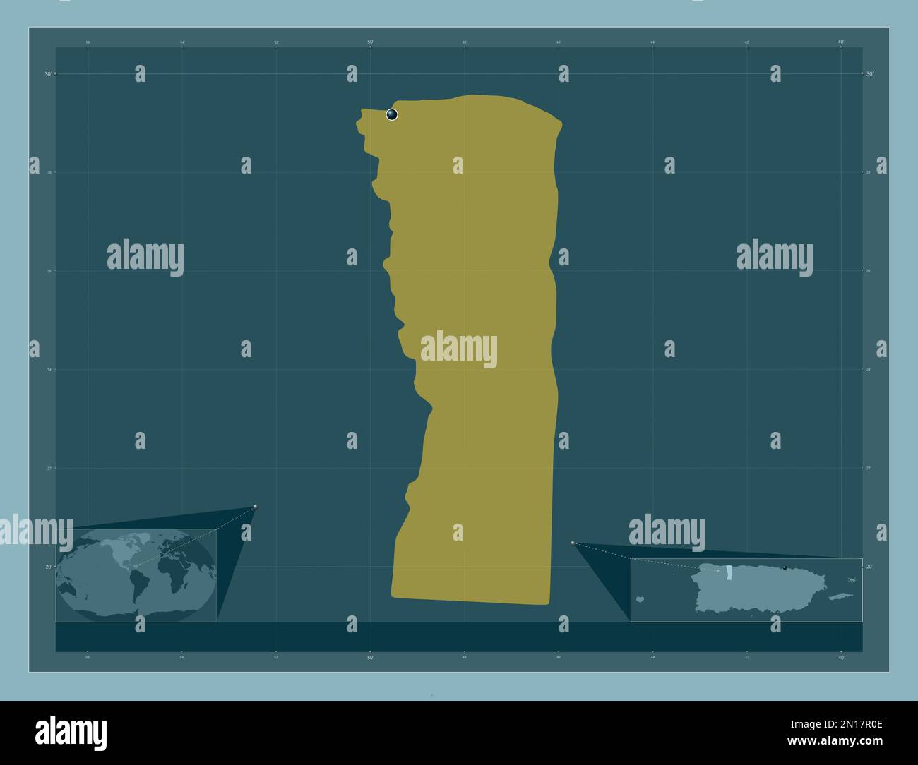 Hatillo, municipality of Puerto Rico. Solid color shape. Corner ...