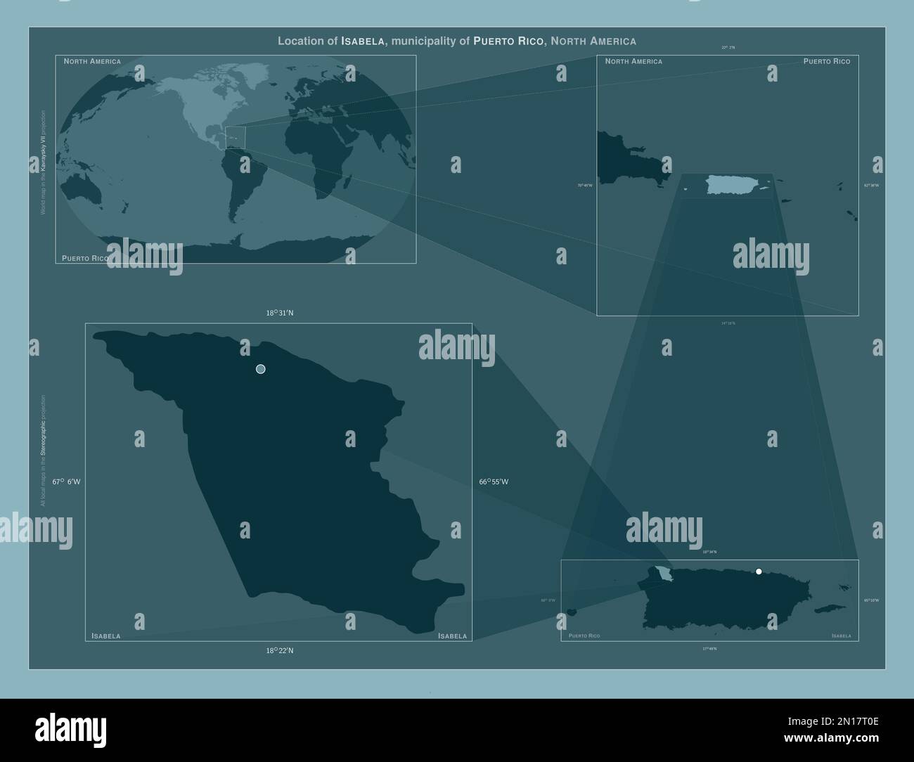 Isabela, municipality of Puerto Rico. Diagram showing the location of ...
