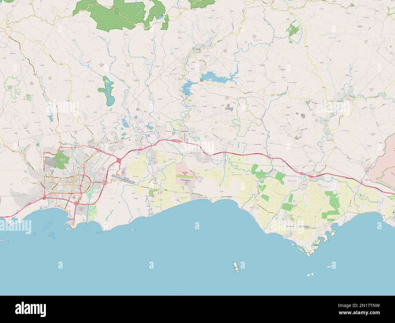 Juana Diaz, municipality of Puerto Rico. Open Street Map Stock Photo ...